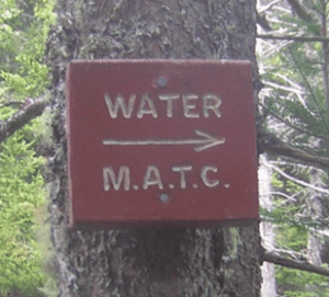 Water-directional-sign-wooden – Maine Appalachian Trail Club