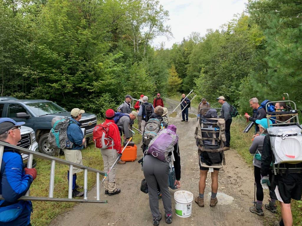 Rainbow Stream Privy Haul and Site Prep – Maine Appalachian Trail Club